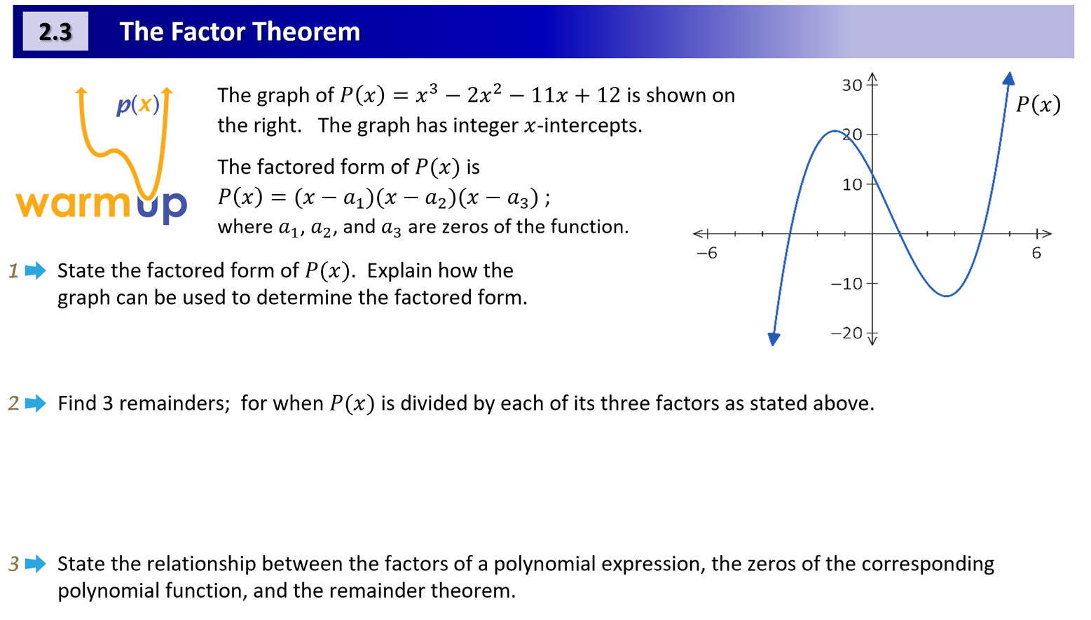 2.3 - Factor Theorem