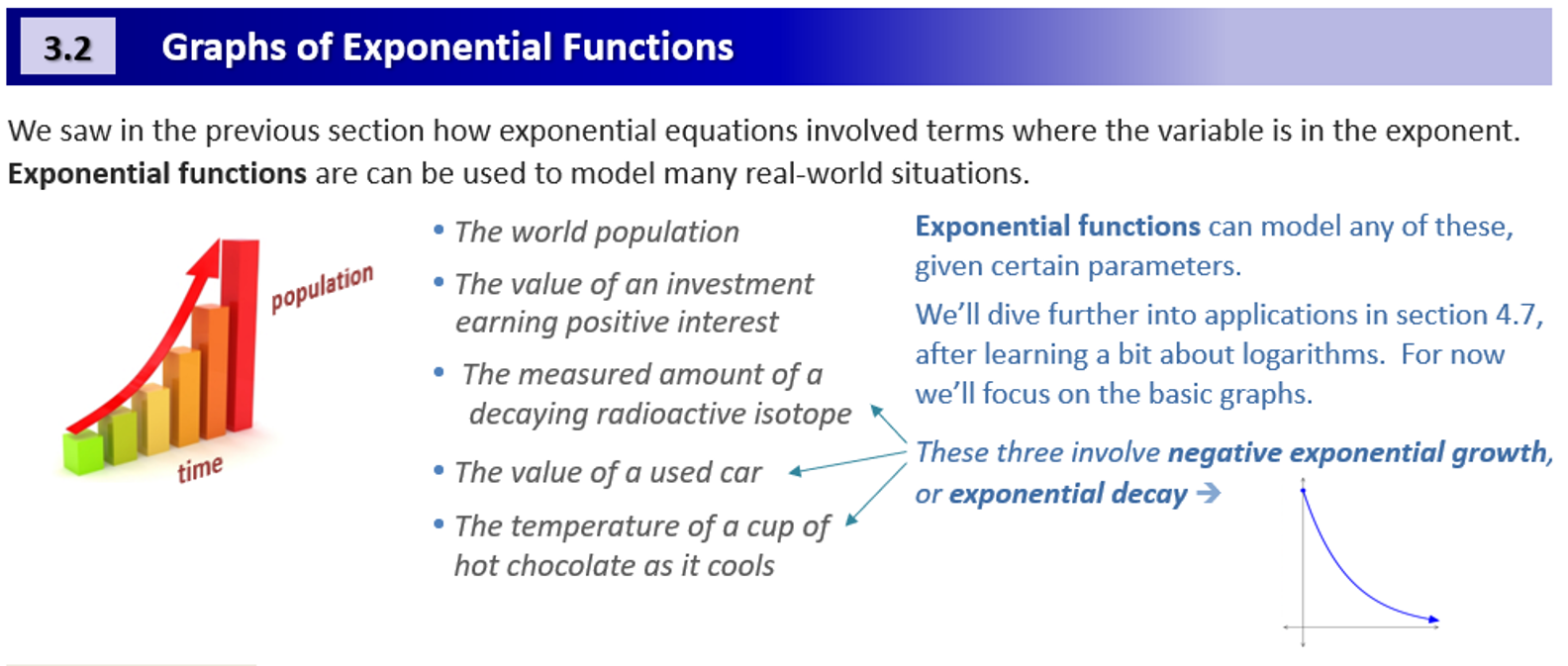 3.2 - Graphs of Exponential Functions